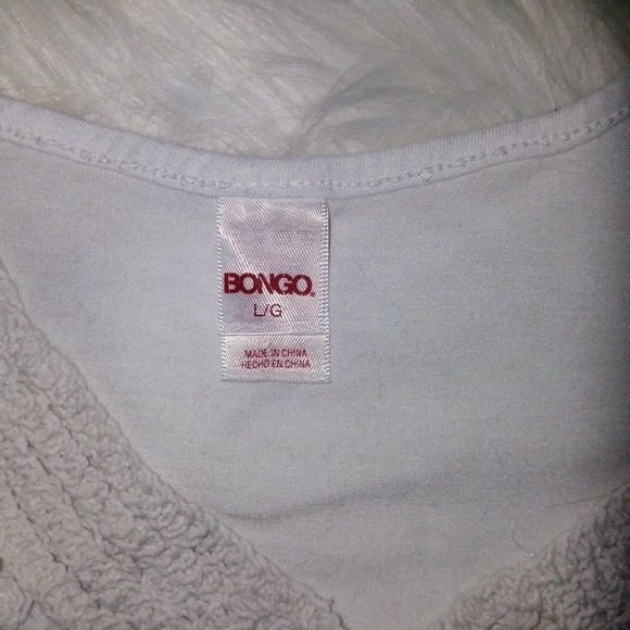 BONGO | Tops | Bongo White Crop Top With Crochet Design | Poshmark